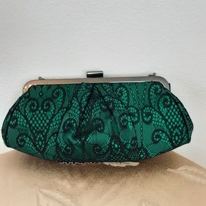 Glint | Bags | Glint Emerald Green And Black Lace Bag Nwot | Poshmark